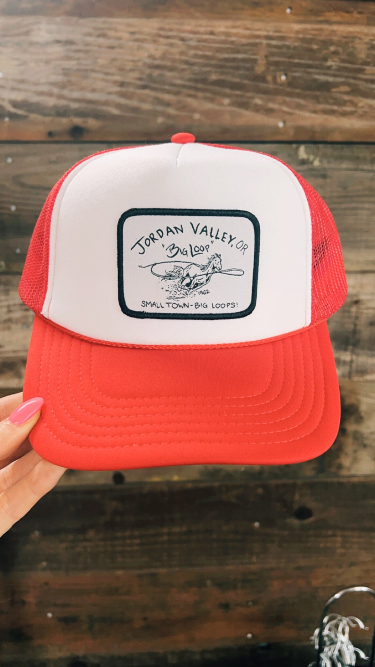 Big Loop Rodeo Woven Patch Hat - Red & White – Triangle T Boutique