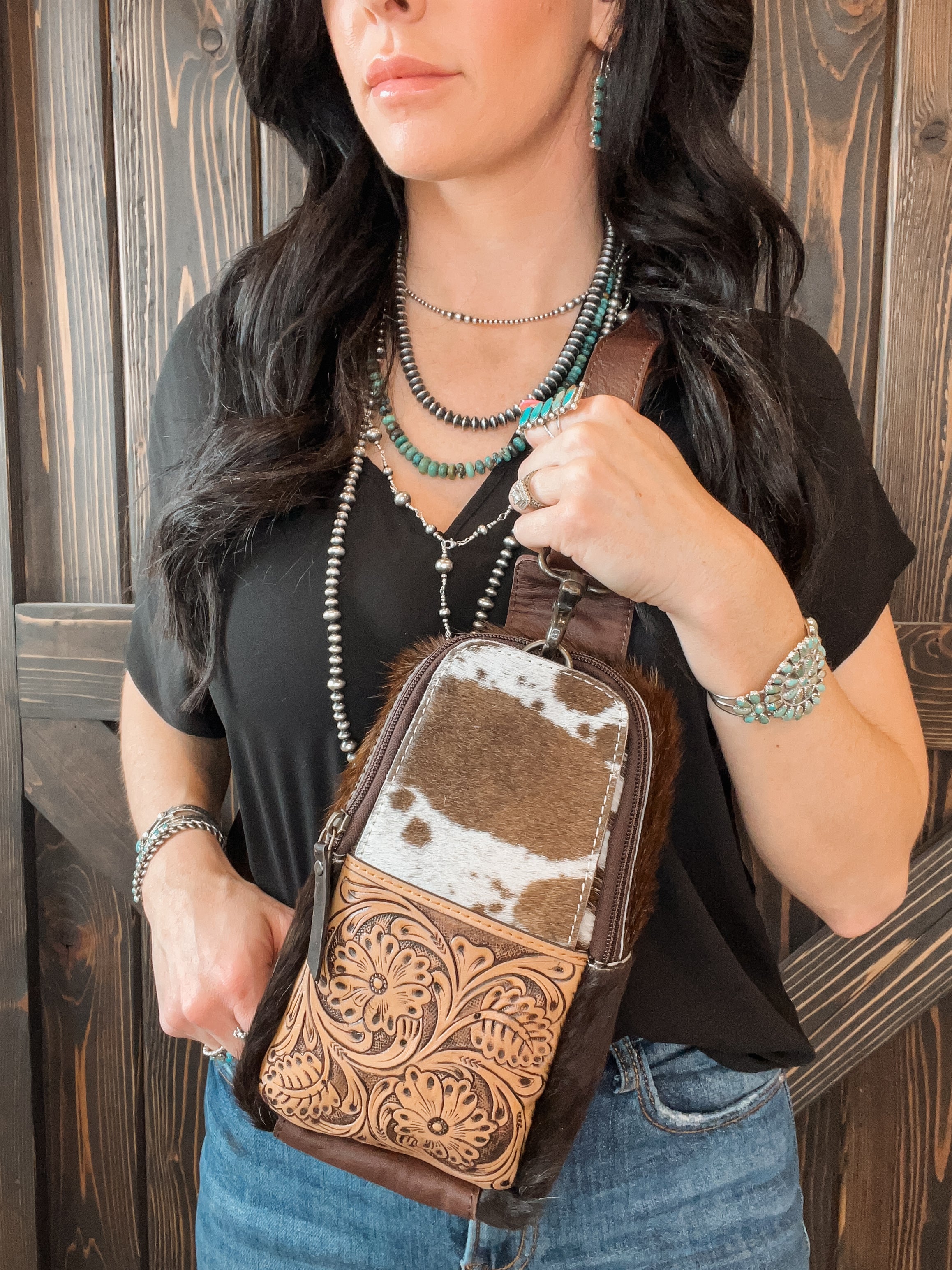 The Blake Bum Bag - Cowhide Opt. 11 – Triangle T Boutique
