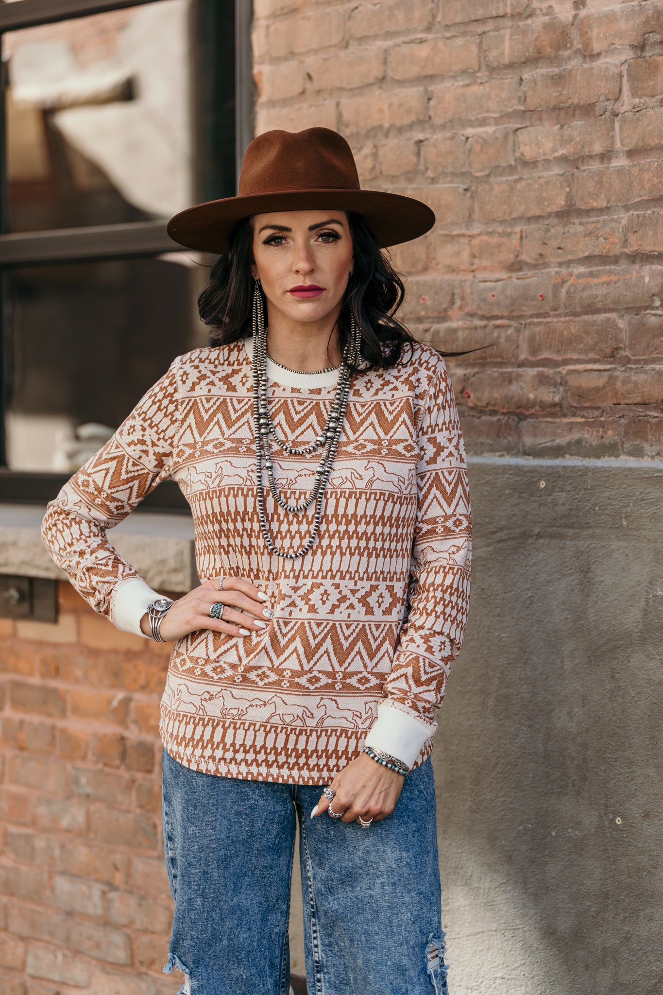 Brooks Aztec Top by Wrangler – Triangle T Boutique