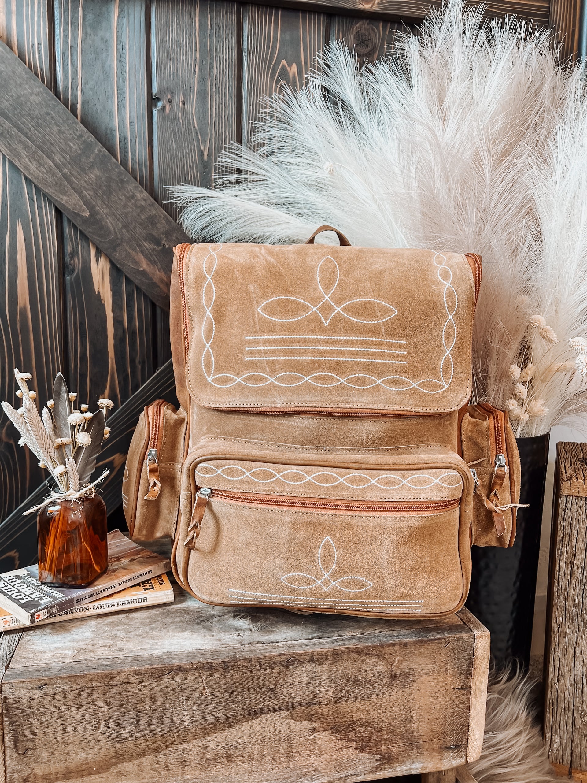 Stetson Boot Stitch Backpack - Tan – Triangle T Boutique