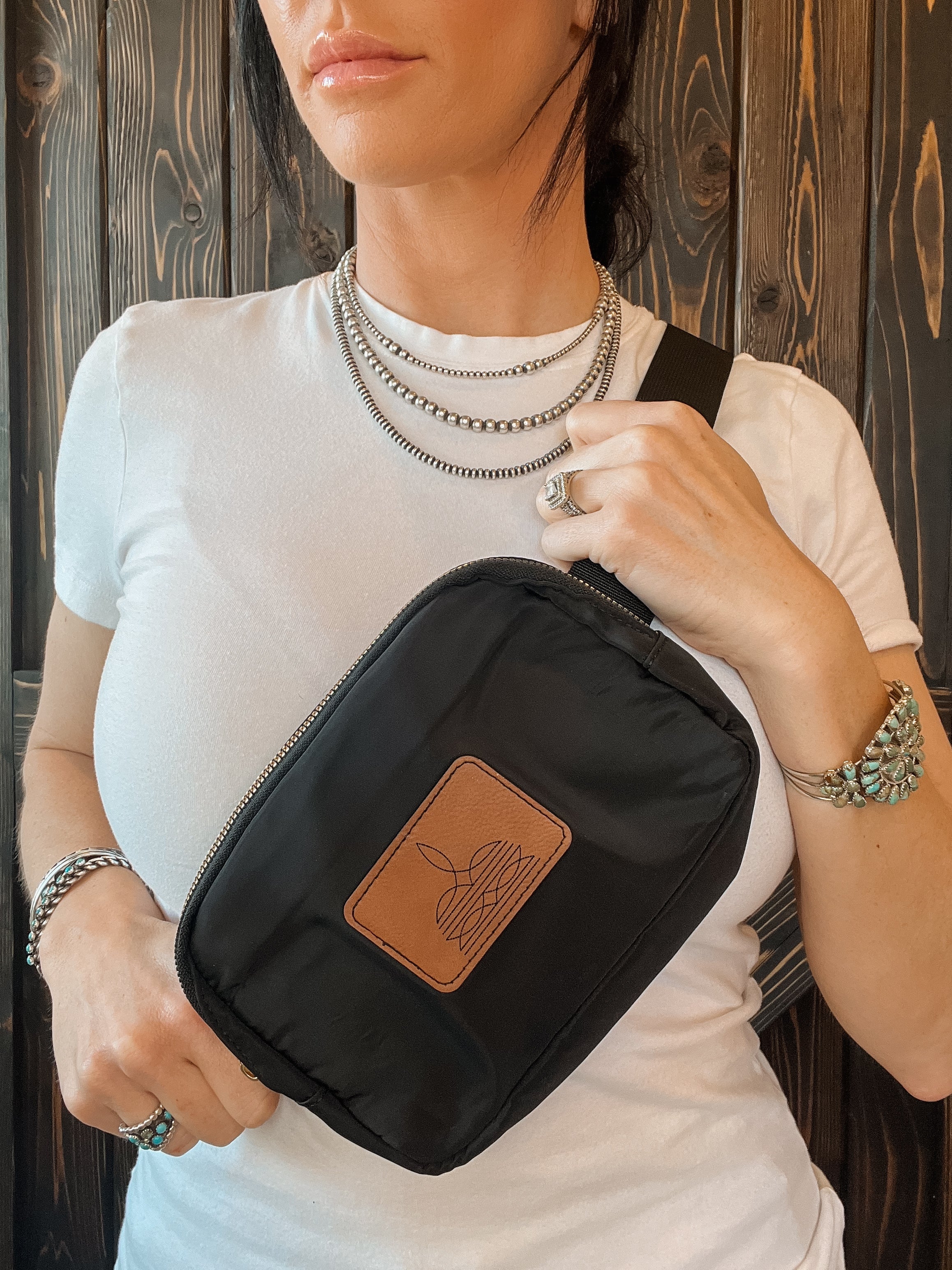 Boot Stitch Bum Bag - Black – Triangle T Boutique