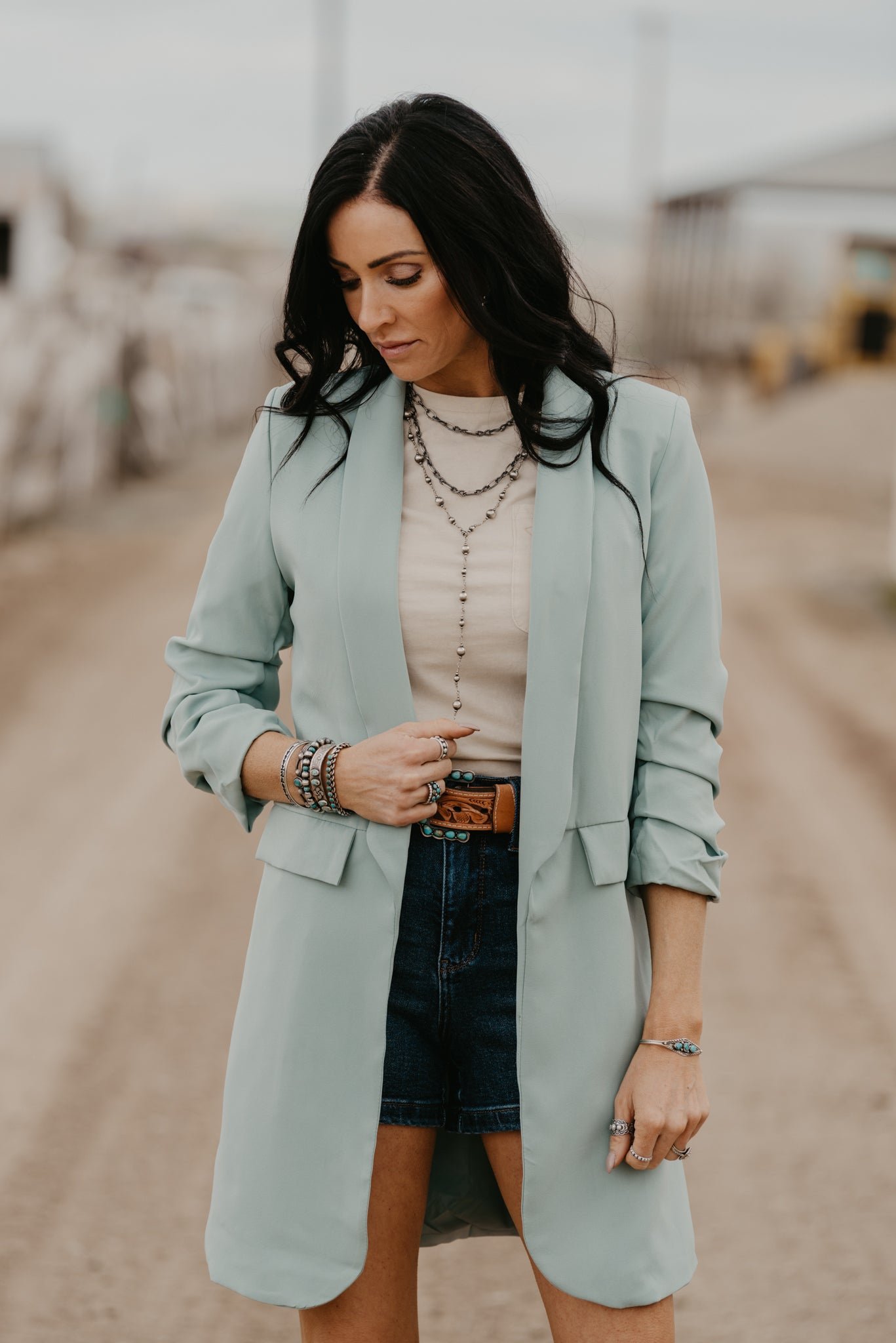 The Trevor Boyfriend Blazer - Mint – Triangle T Boutique