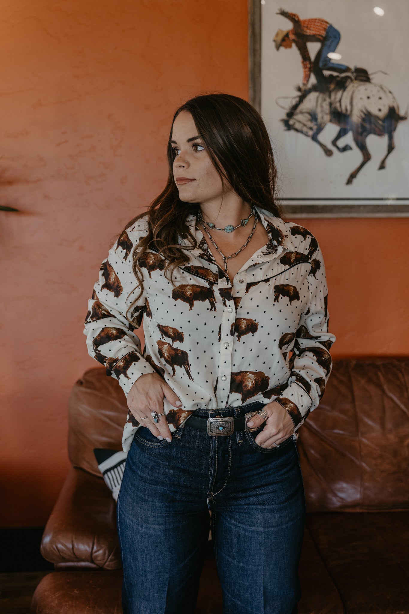 The Wild Buffalo Blouse – Triangle T Boutique