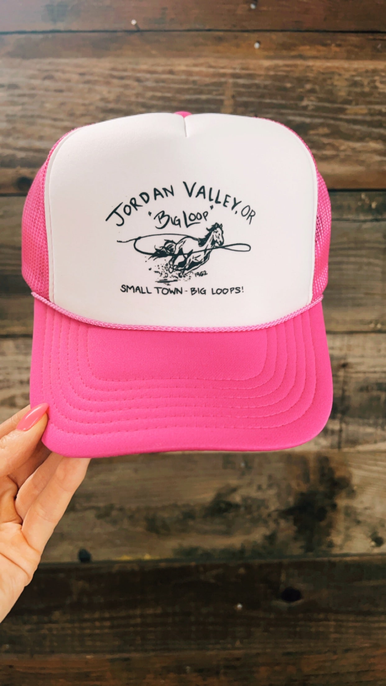 Big Loop Rodeo Trucker Hat - Pink & White – Triangle T Boutique