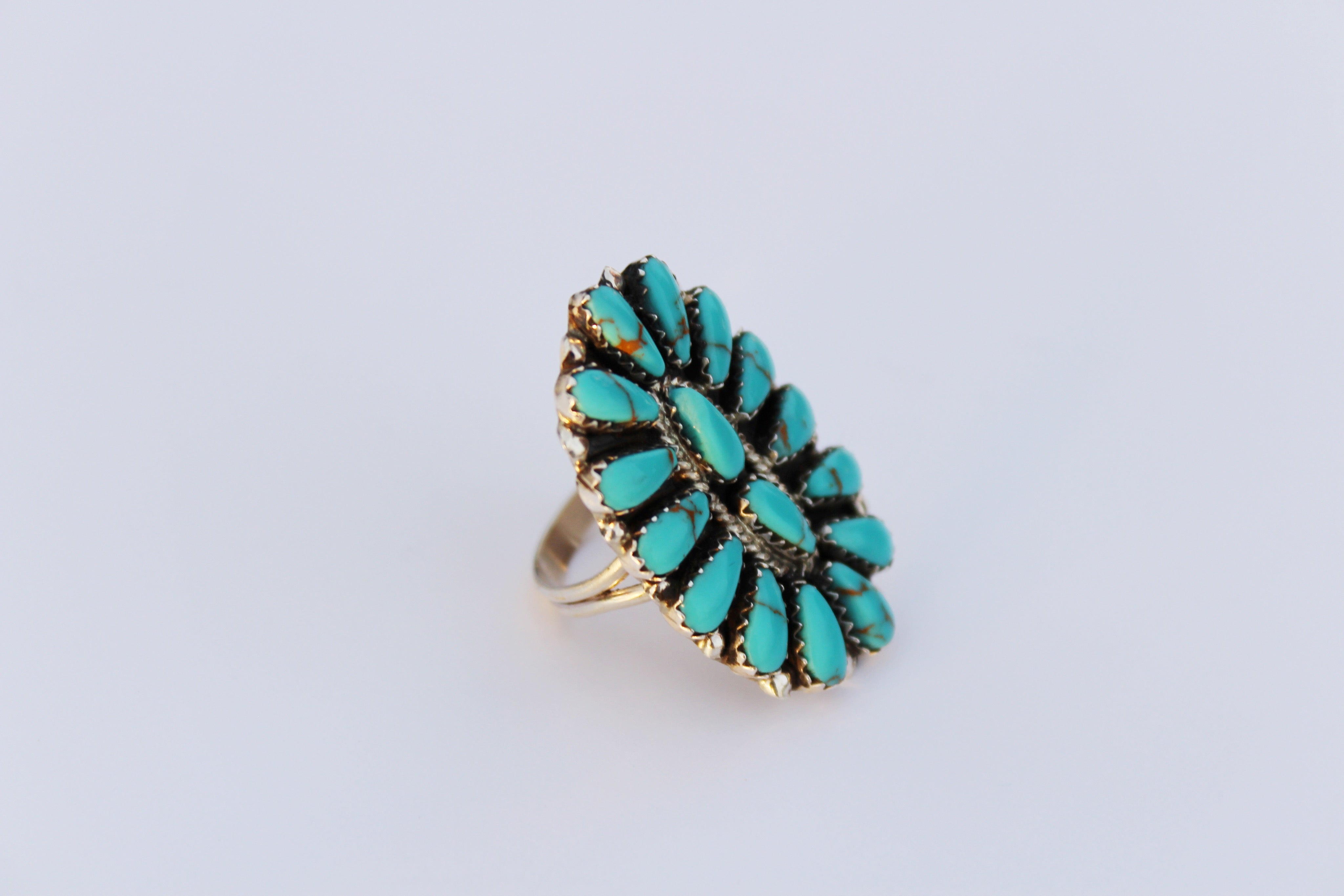 Authentic Turquoise Cluster Ring - Style 2 – Triangle T Boutique