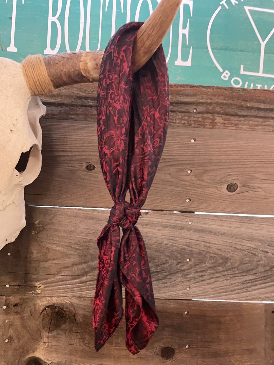Large Silk Wild Rags - Red Jacquard – Triangle T Boutique