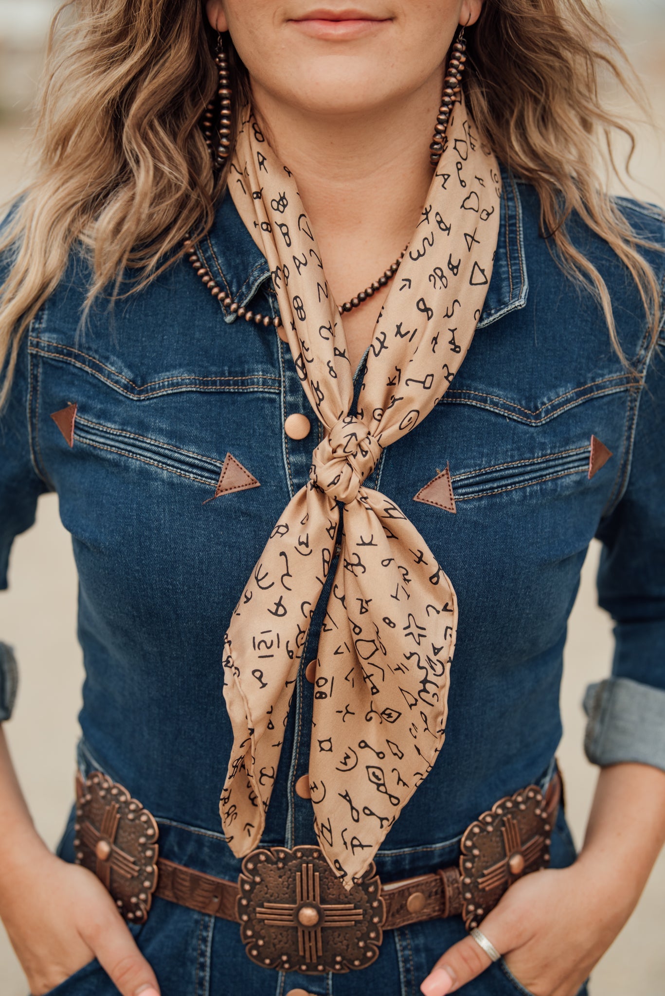 Large Silk Wild Rags - Tan Brands – Triangle T Boutique