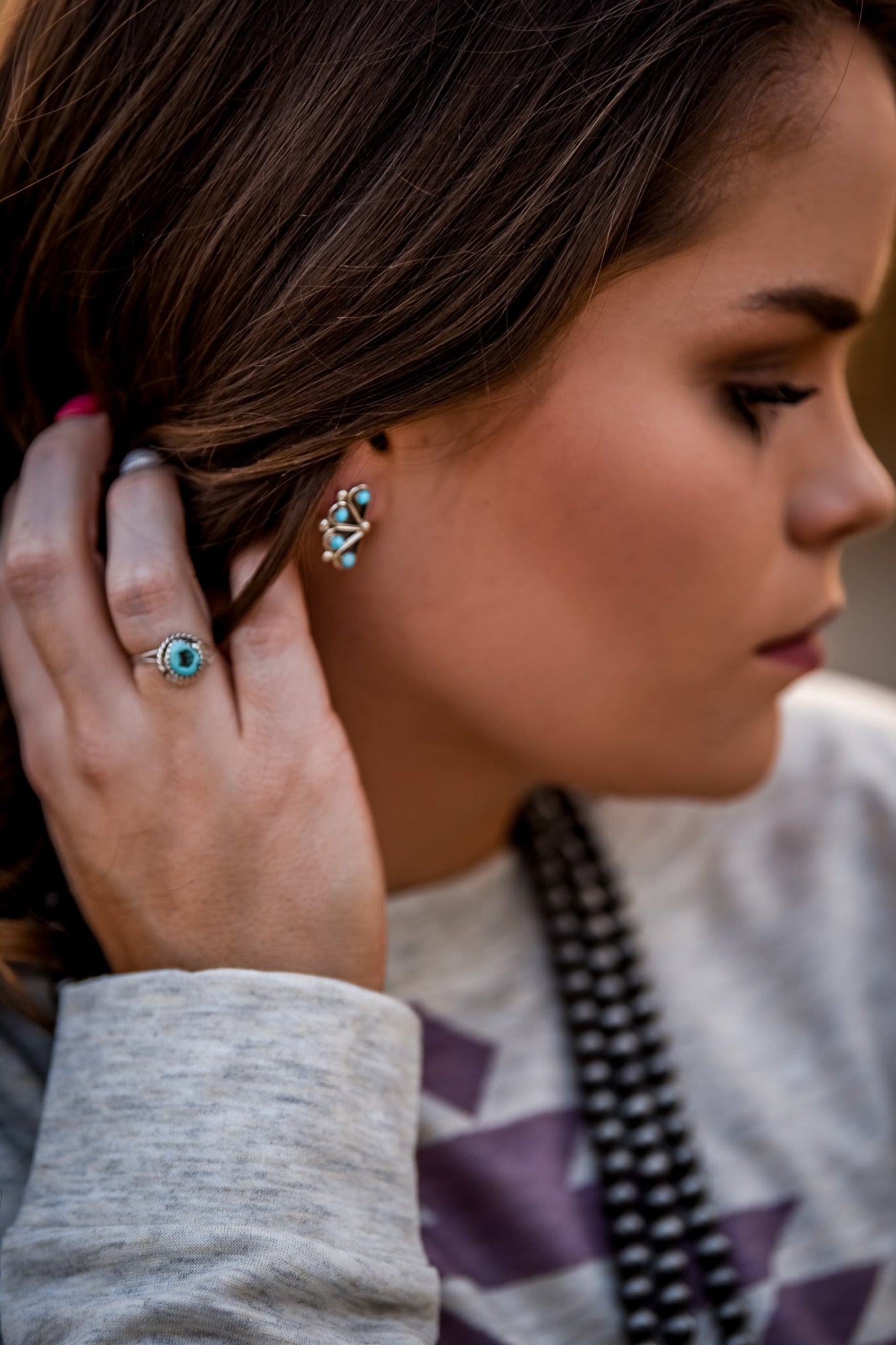 The Hailey Turquoise Earrings – Triangle T Boutique